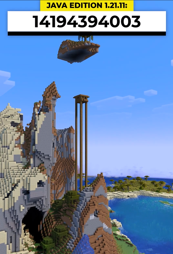 Have you ever seen a Minecraft witch hut this tall?