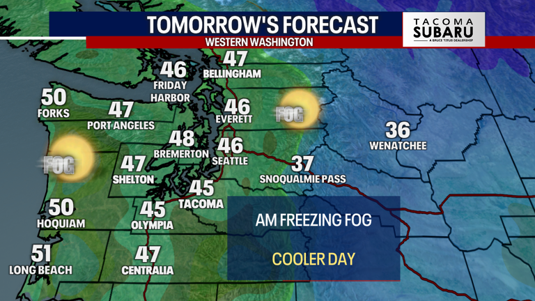 Seattle weather: Dry stretch continues, morning fog to sunshine Wednesday