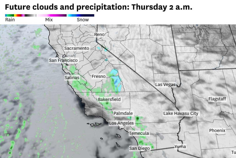 California weather brings rain for some, clouds and cooldown for most