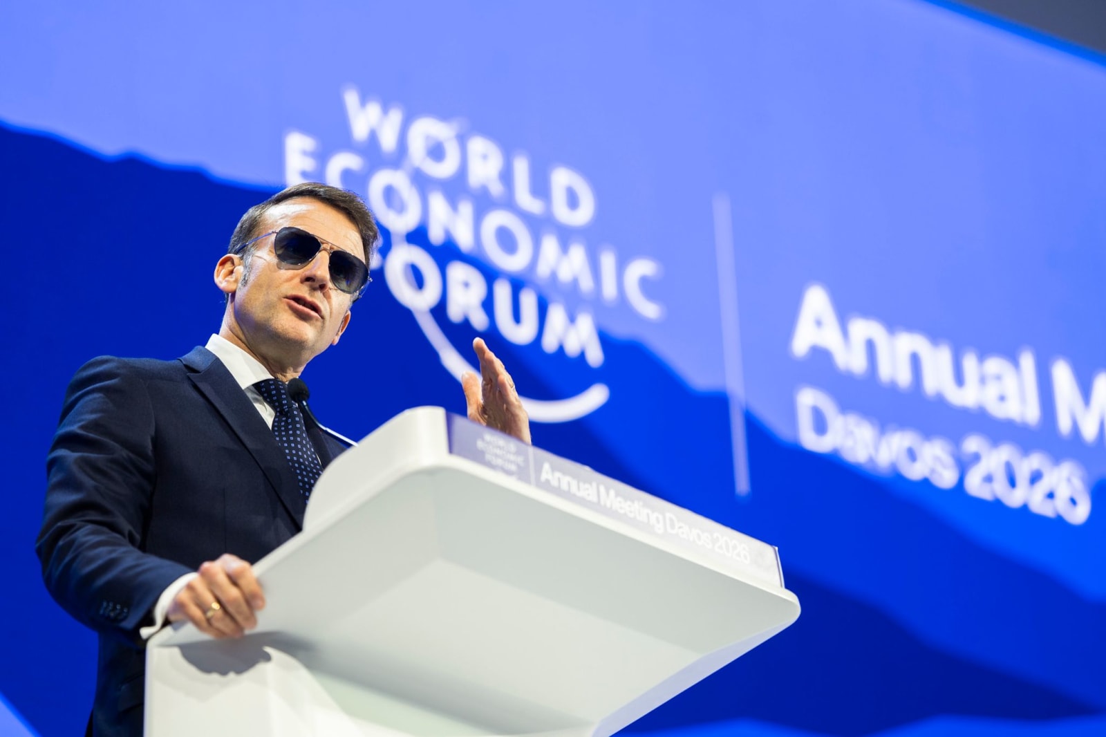 Macron in shades at Davos: Are indoor sunglasses 'de rigueur' now?