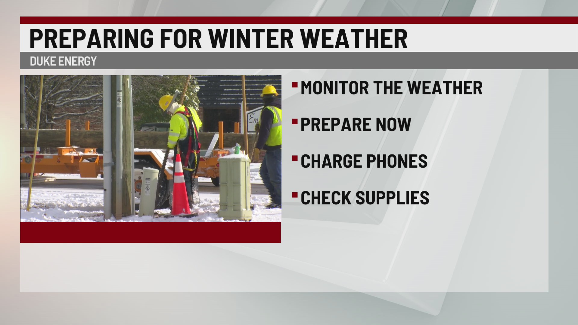 Duke Energy provides winter weather preparation advice