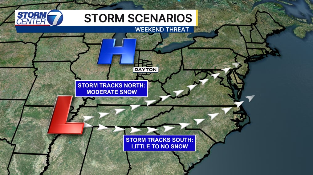 Long-track winter storm develops; impact on Miami Valley still uncertain
