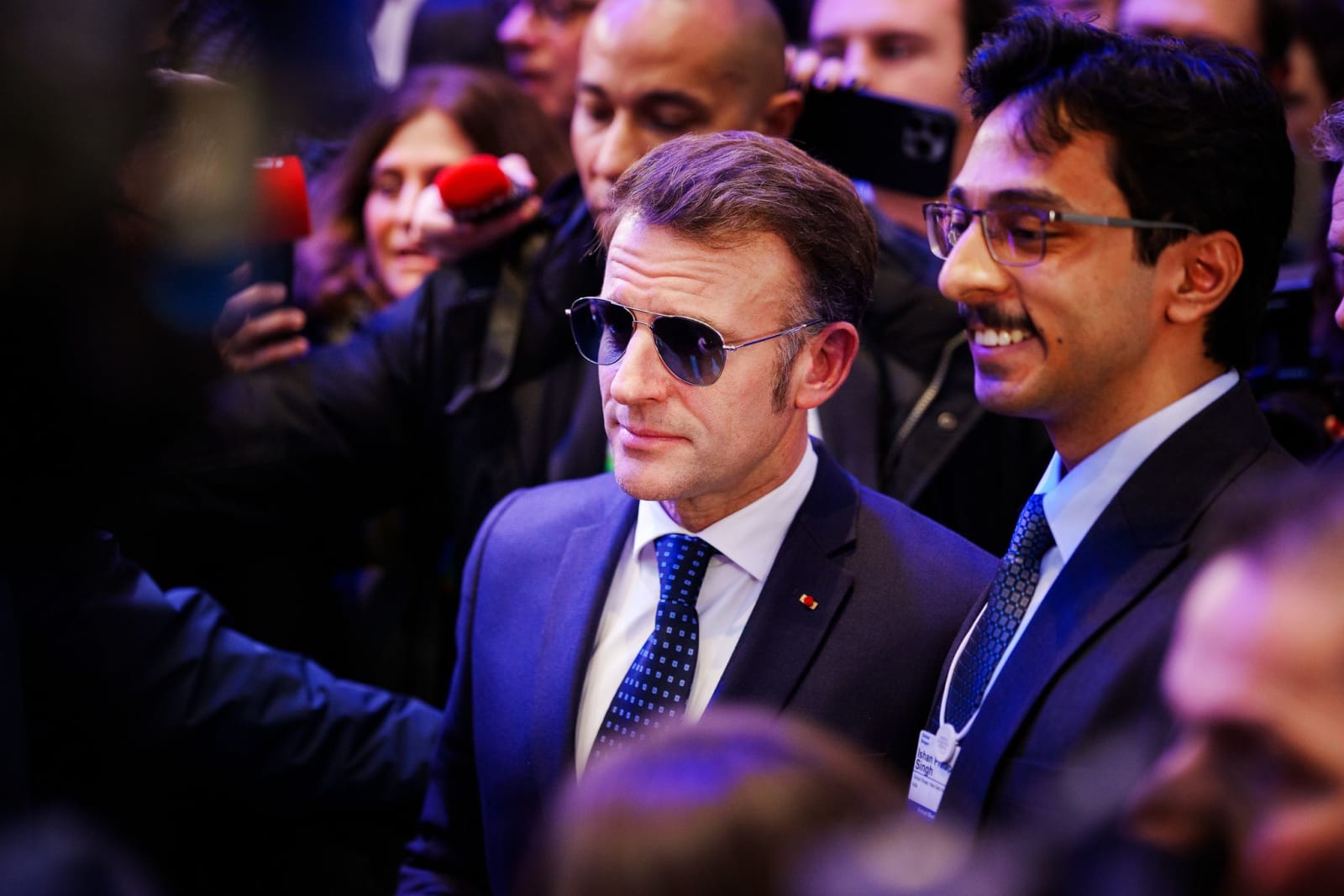 Macron in shades at Davos: Are indoor sunglasses 'de rigueur' now?