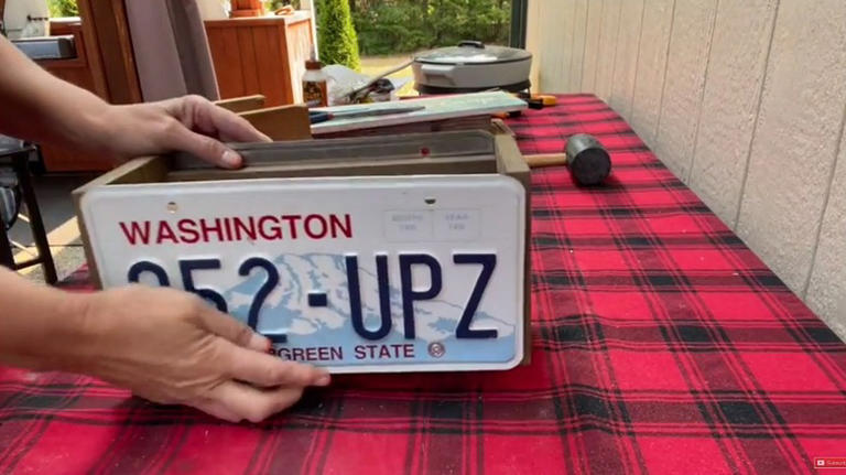 Don't throw away your old license plate, repurpose it for a rustic ...