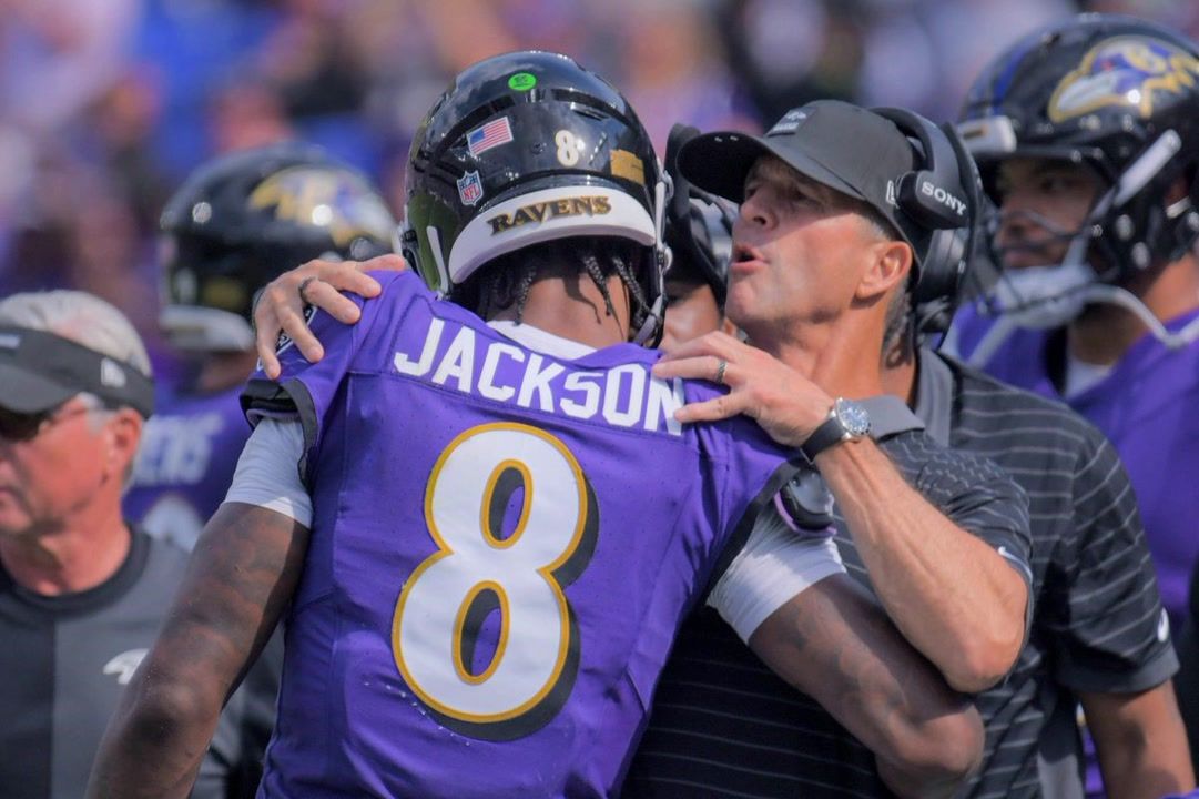 John Harbaugh praises relationship with Lamar Jackson