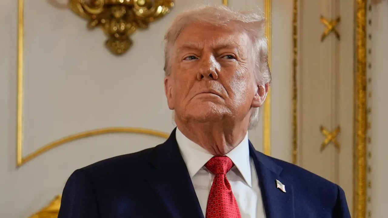 Trump arrives at Davos to find massive 'No Kings' protest message on ...