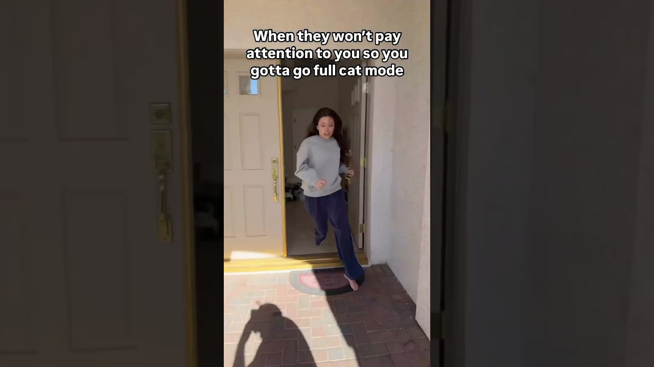 Mom's lack of attention forces dad to go cat mode