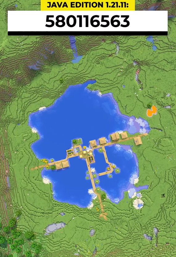 This Minecraft lake village seed is a perfect fishing town!
