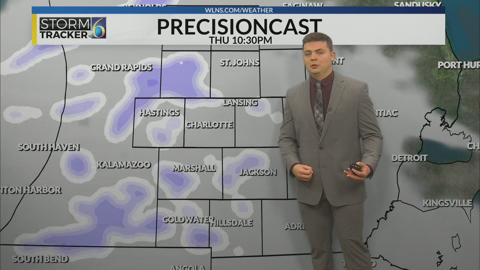 Snow falling over much of mid-Michigan Wednesday morning