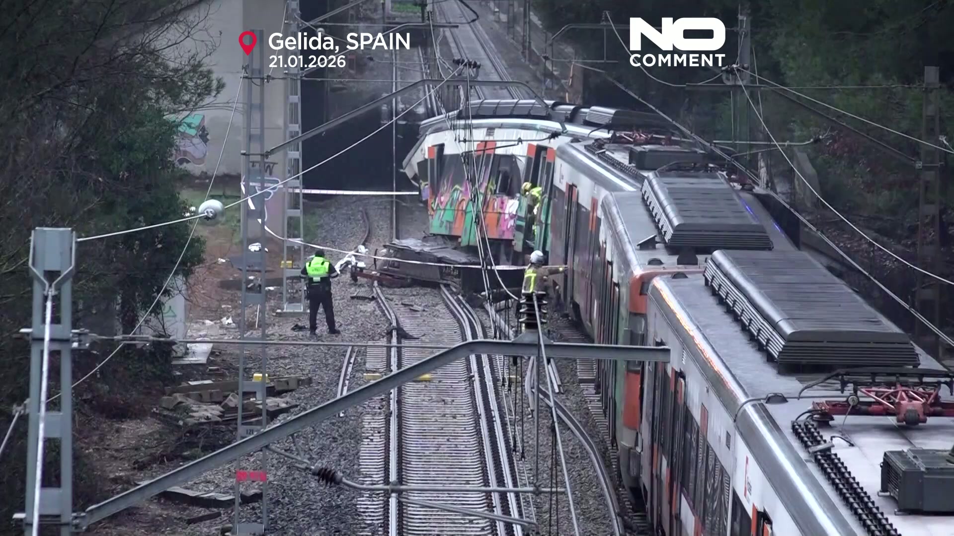 Train crash near Barcelona: Emergency teams deployed to accident site
