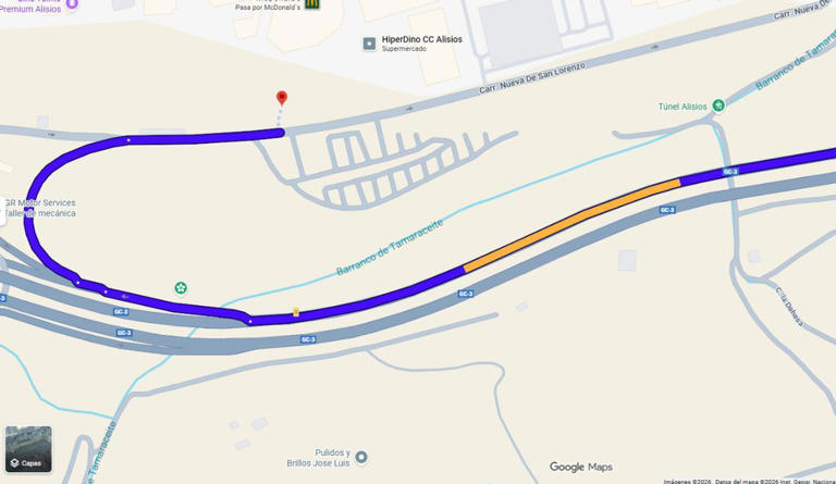 Accidente en la GC-3: cinco vehículos implicados en una colisión ...