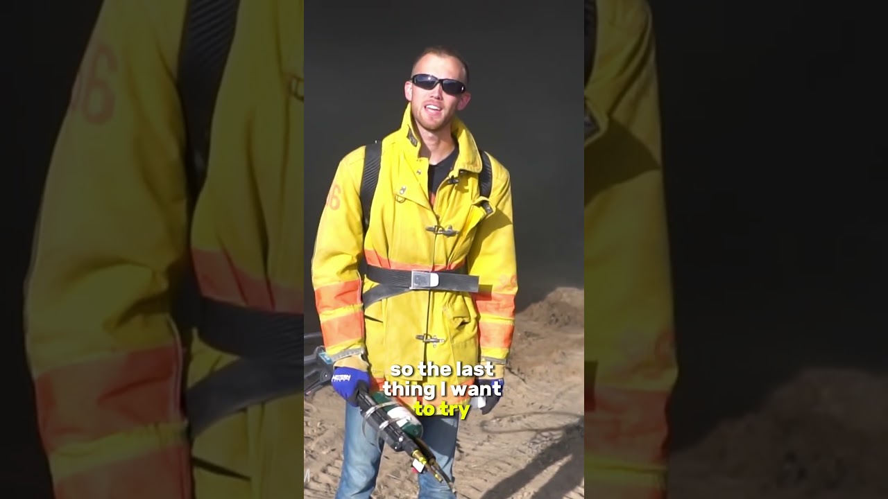 Testing a massive homemade flamethrower in a controlled trial