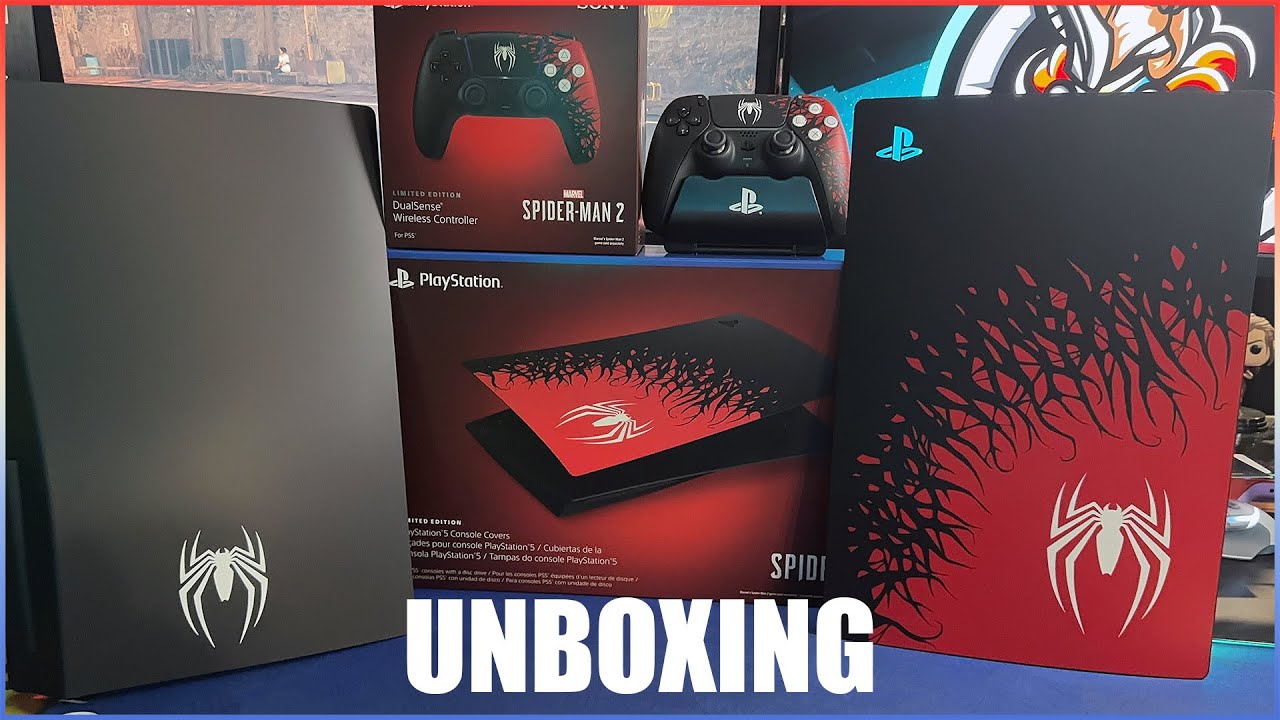 Marvel's Spider-Man 2 PlayStation 5 console covers unboxing