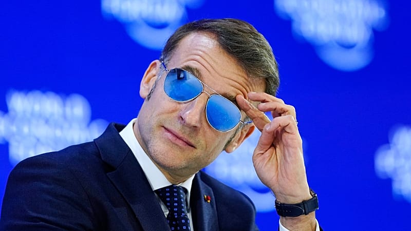 From the danger zone to Davos: Why did Emmanuel Macron's aviator ...