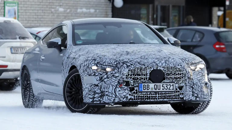 Facelifted Mercedes CLE coupe gets huge new grille and old-school V8 punch