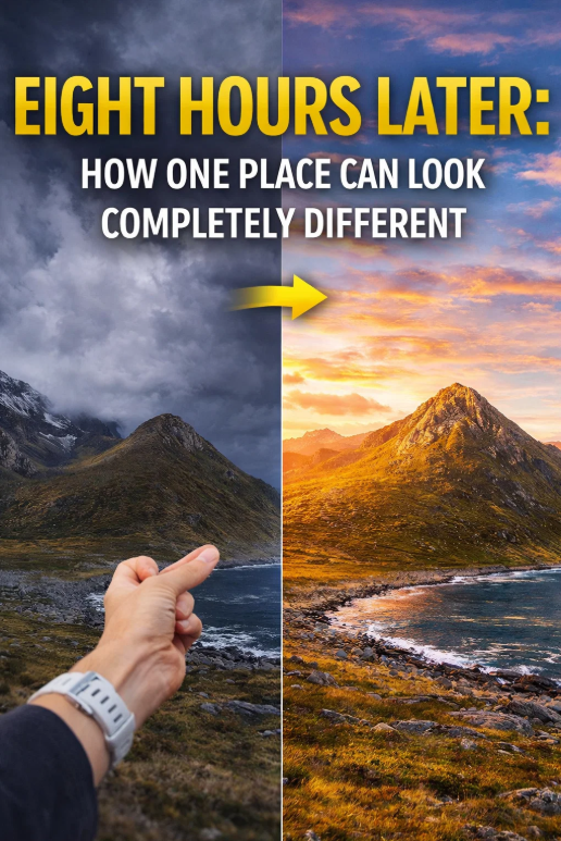 Eight hours later: How one place can look completely different