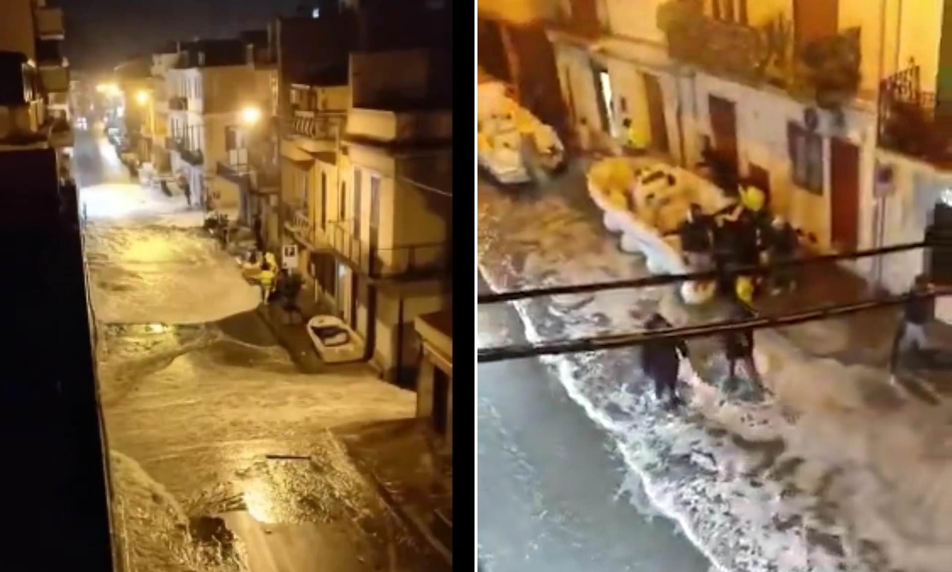 People run for their lives from tsunami-style storm surge which engulfs ...