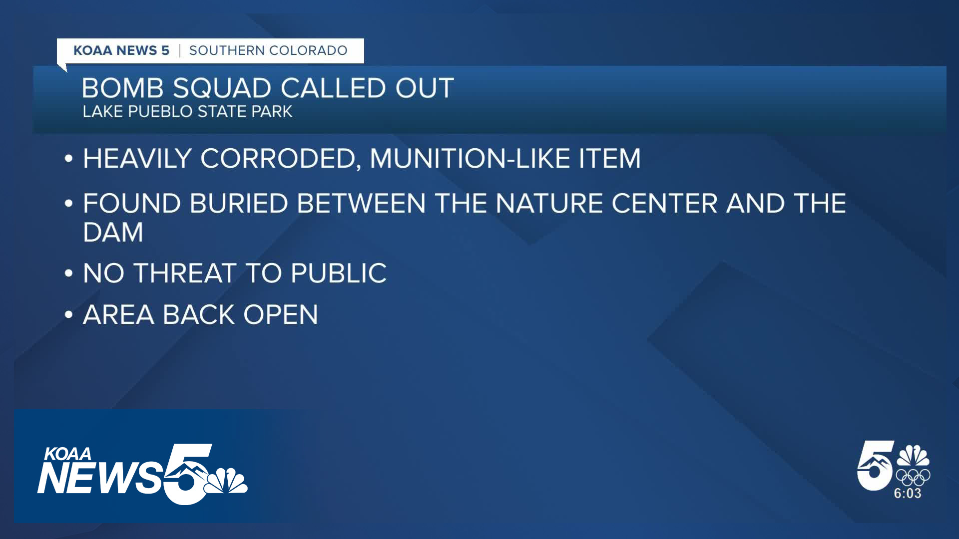 Why a Space Force bomb squad was called to Lake Pueblo overnight
