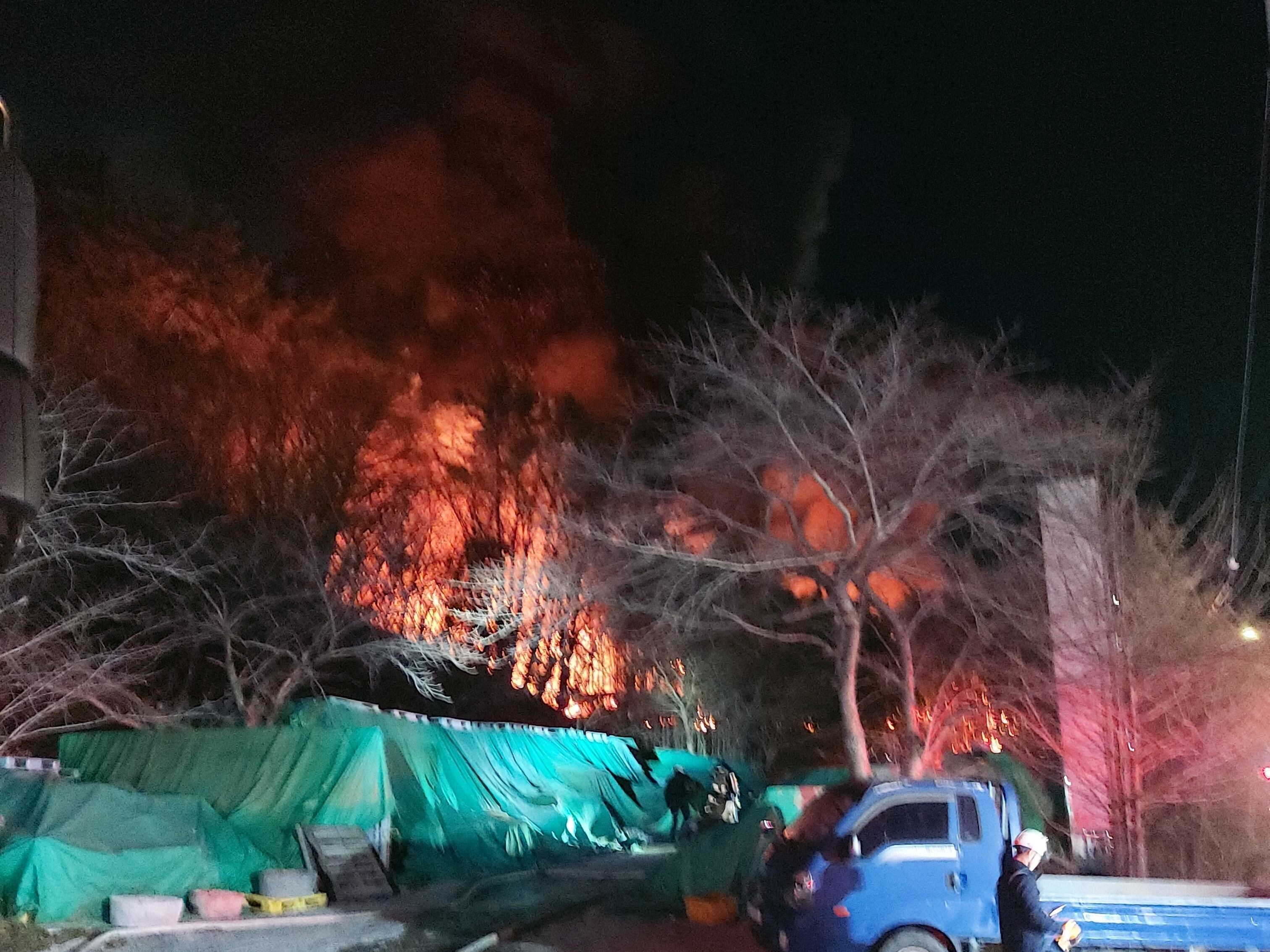 Busan Gijang wildfire extinguished after 13 hours, no casualties