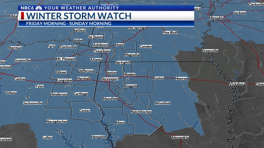 A rainy Wednesday, winter storm watch Friday through Sunday