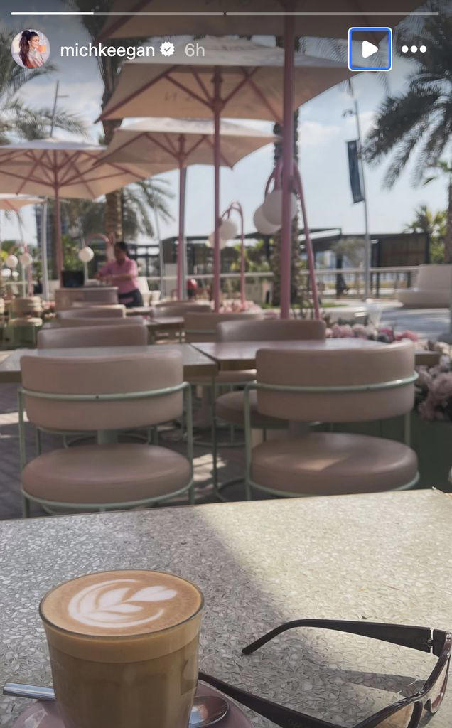 Michelle Keegan's baby Palma clutches mother's hand - in matching ...