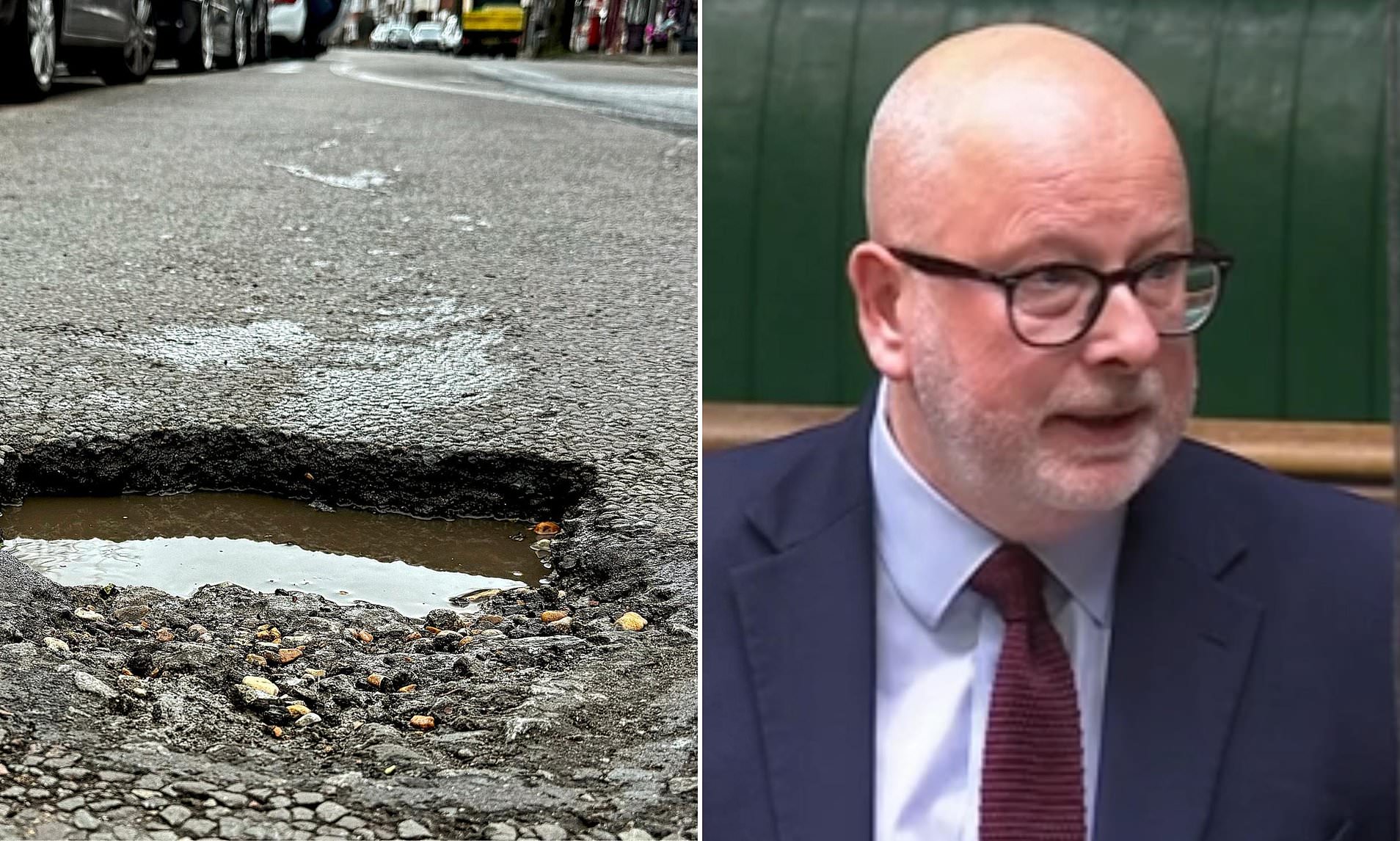Woman in her 80s dies after falling in pothole and breaking her hip