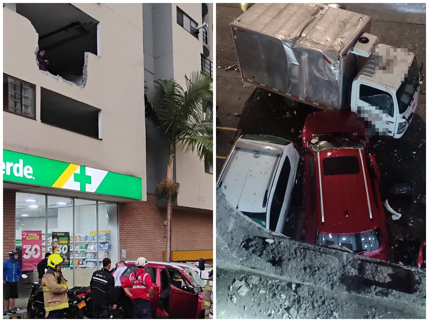 En video quedó registrada la caída de un carro del tercer piso de ...