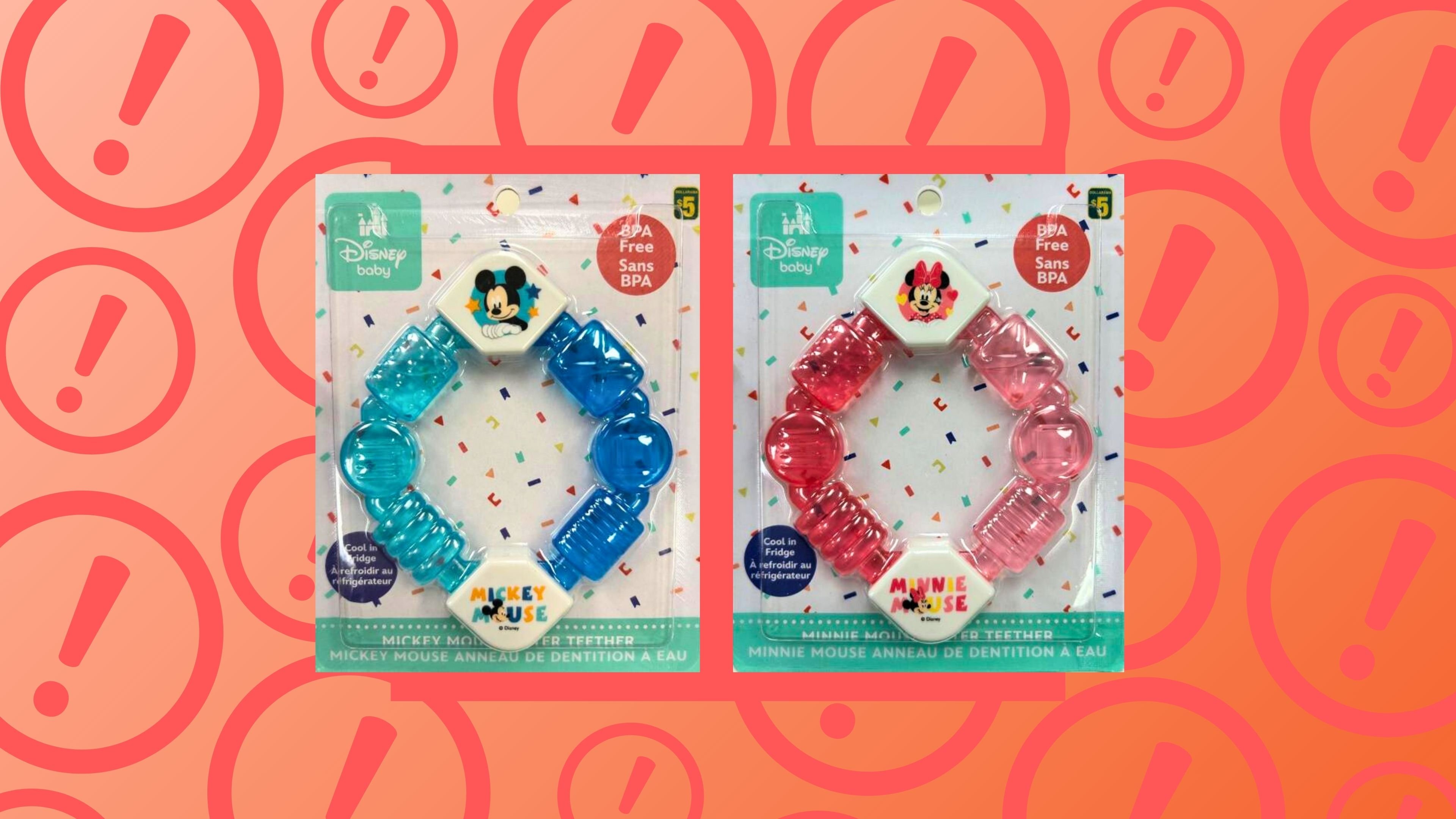 Dollarama Disney baby water teethers recalled