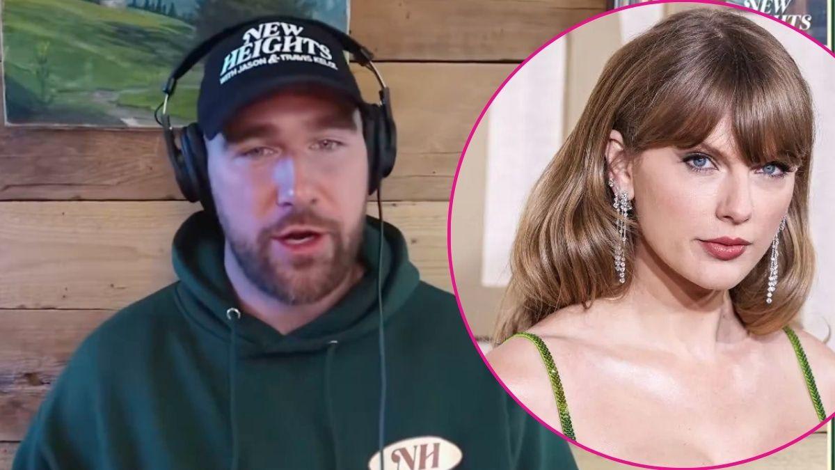 Travis Kelce jokes fiancée Taylor Swift 'is gonna kill me' for not ...