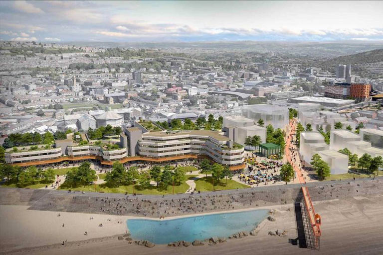 Welsh city's plans to transform beach with new pier, swimming pool ...