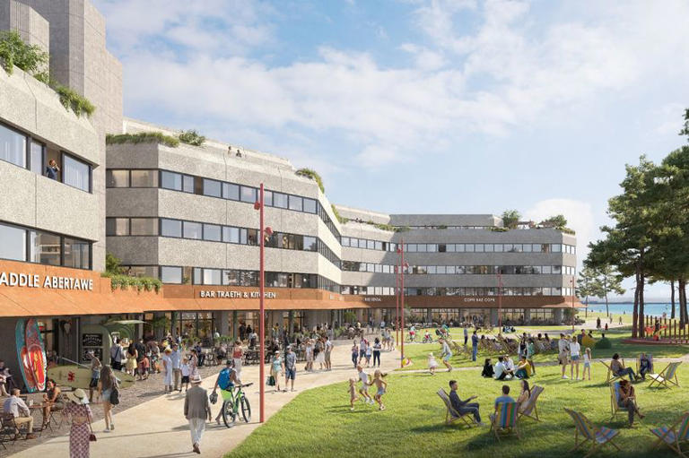 Welsh city's plans to transform beach with new pier, swimming pool ...