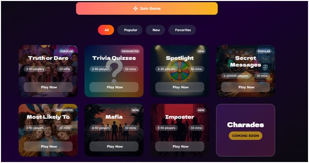 PartyFull: An online party platform with interactive games that keep ...