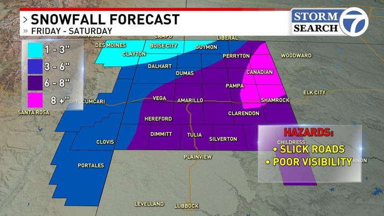Winter storm watch issued for Texas Panhandle with snow and extreme ...