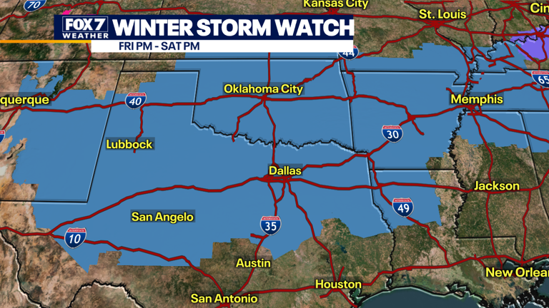 Austin weather: Winter storm watch issued as Arctic blast set to arrive