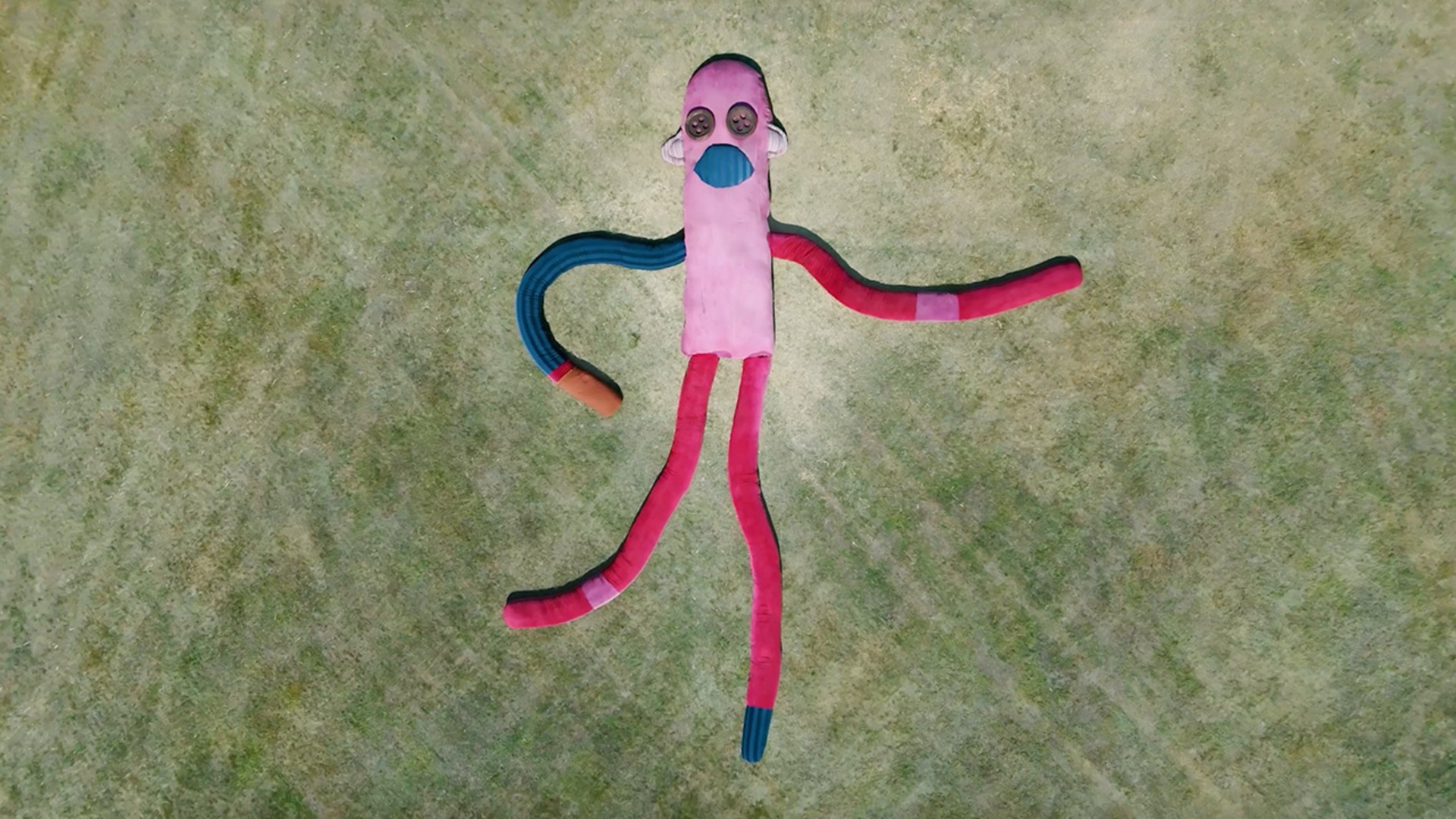 Largest sock monkey sculpture 15.10 metres by Emilia Evans Munton