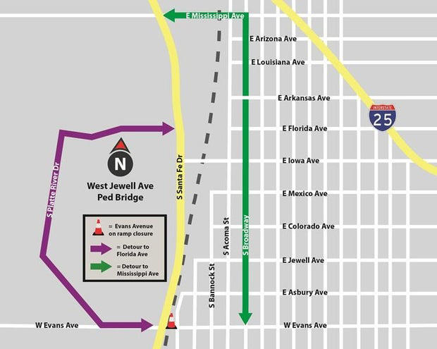 Installation of new pedestrian bridge in Denver prompts Santa Fe ...