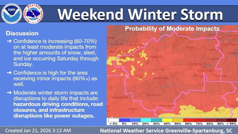 SC hit with winter storm watch as snow, ice set to hit. Here's the latest