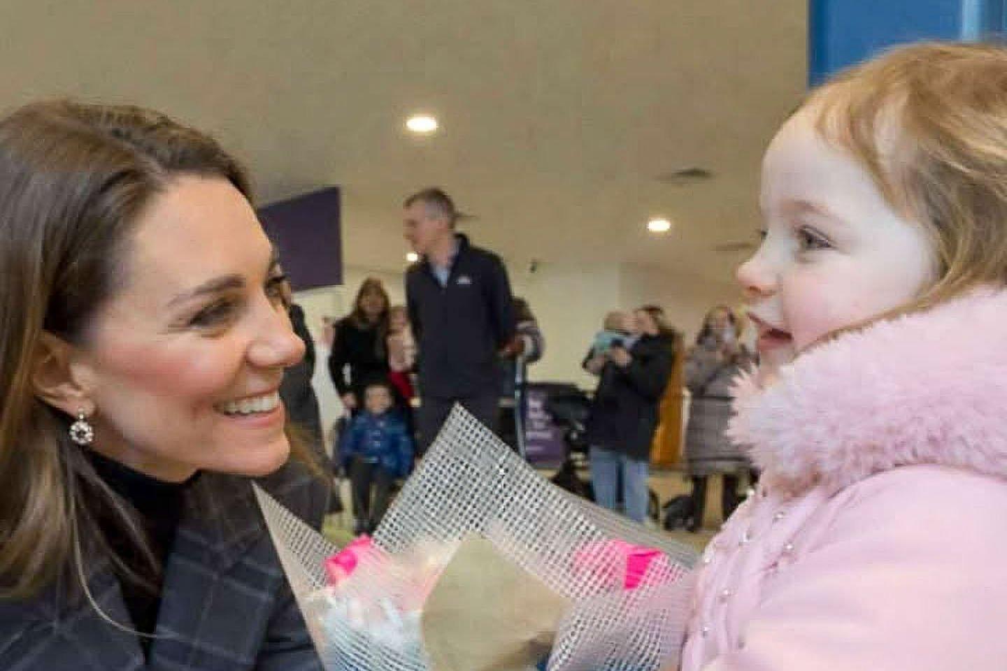 Watch as Camelon toddler, 3, has royal date to present flowers