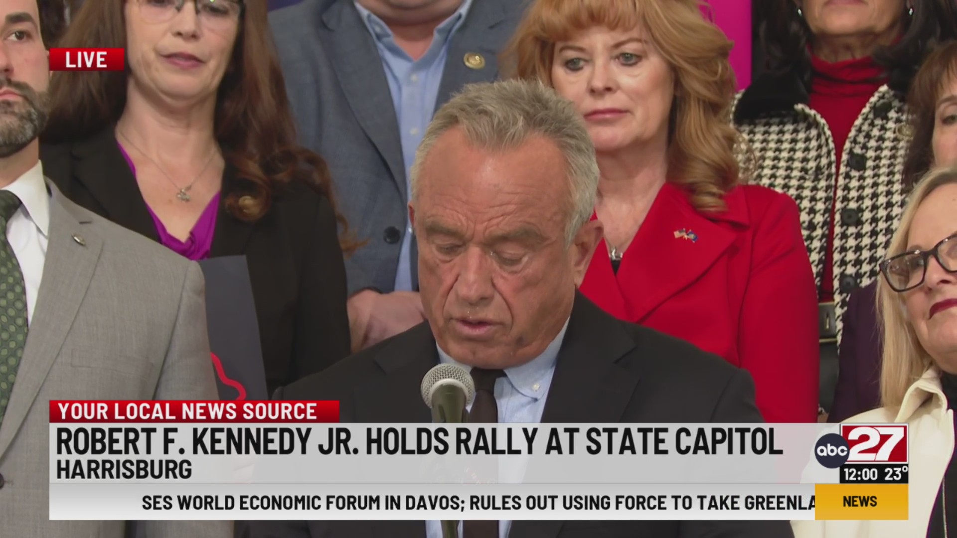 Robert F Kennedy Jr. holds rally at State Capitol
