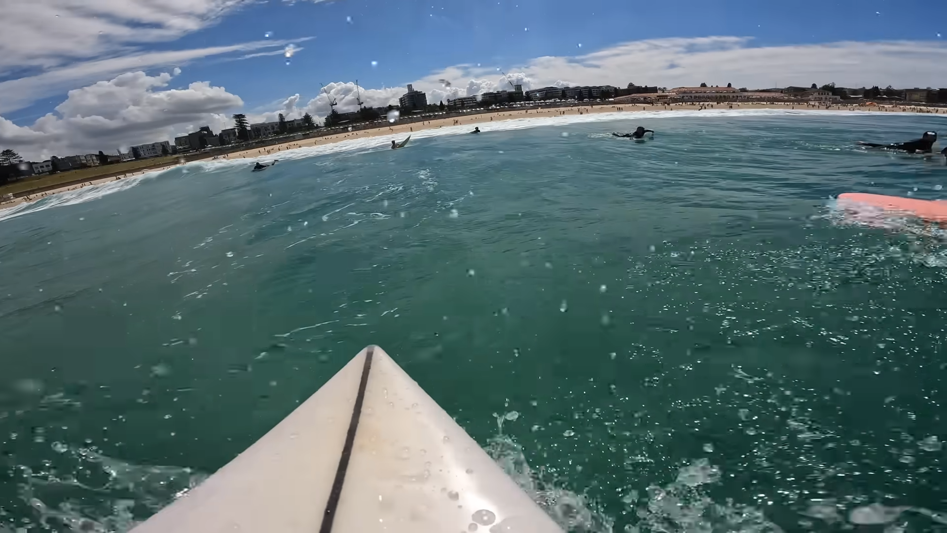 What happens when you paddle out at Bondi and everyone starts dropping in