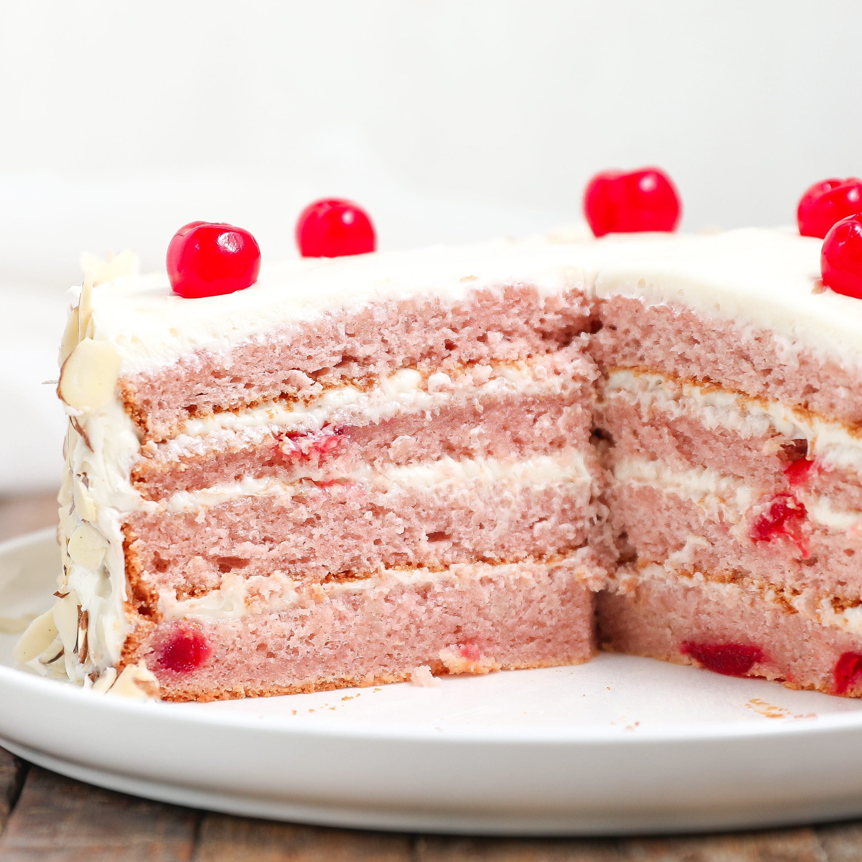 The cherry cake with almond frosting people keep requesting