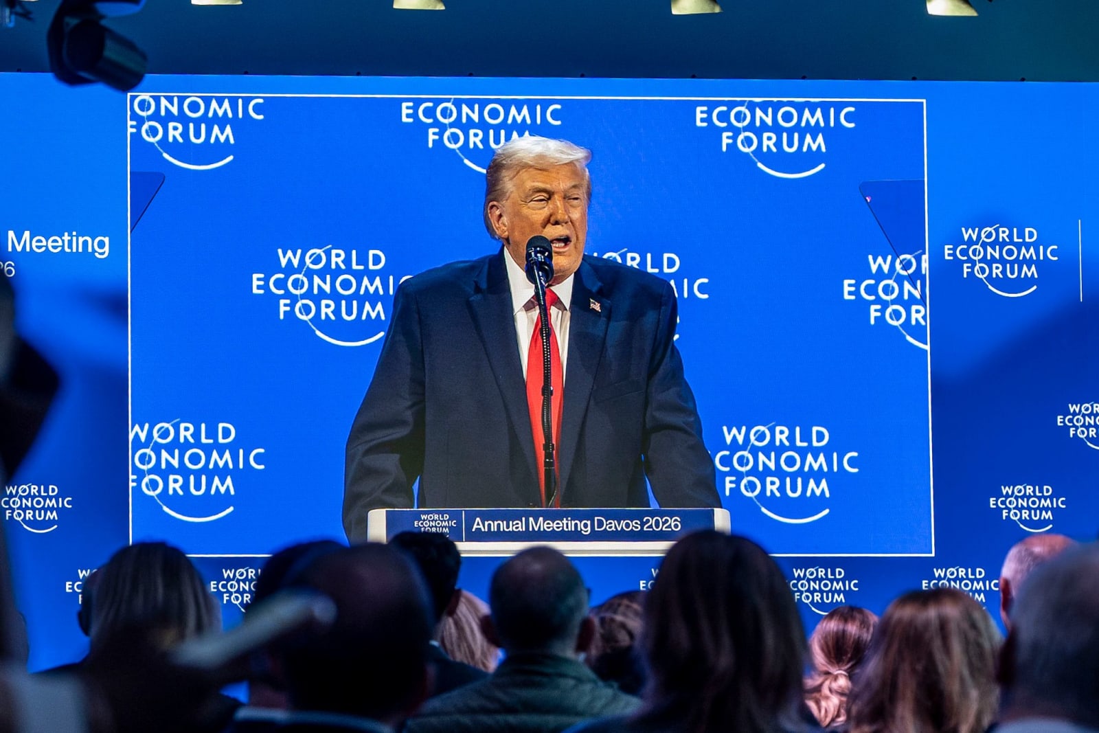 Trump tells Davos meeting he won't use force to take Greenland