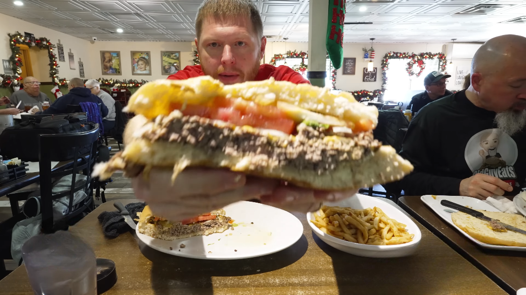 The triple burger they cautioned us about