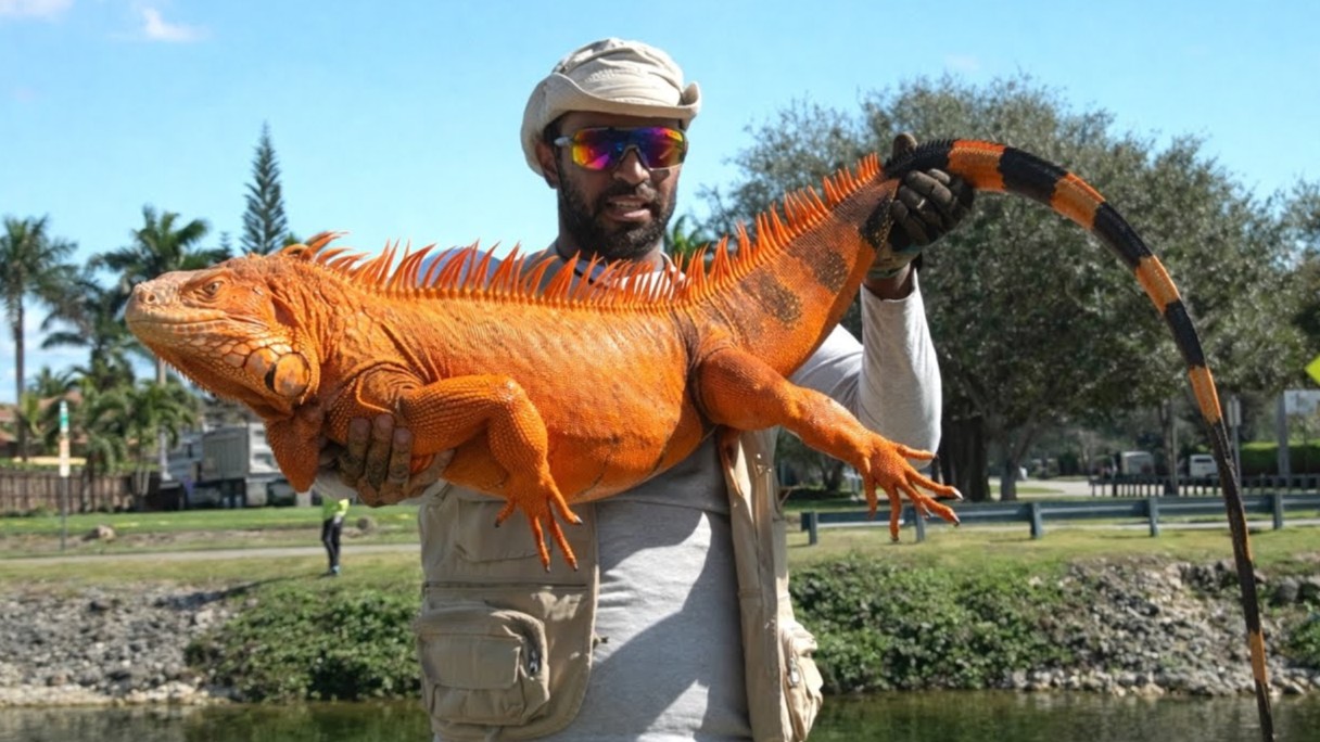 This iguana is a monster up close in real life