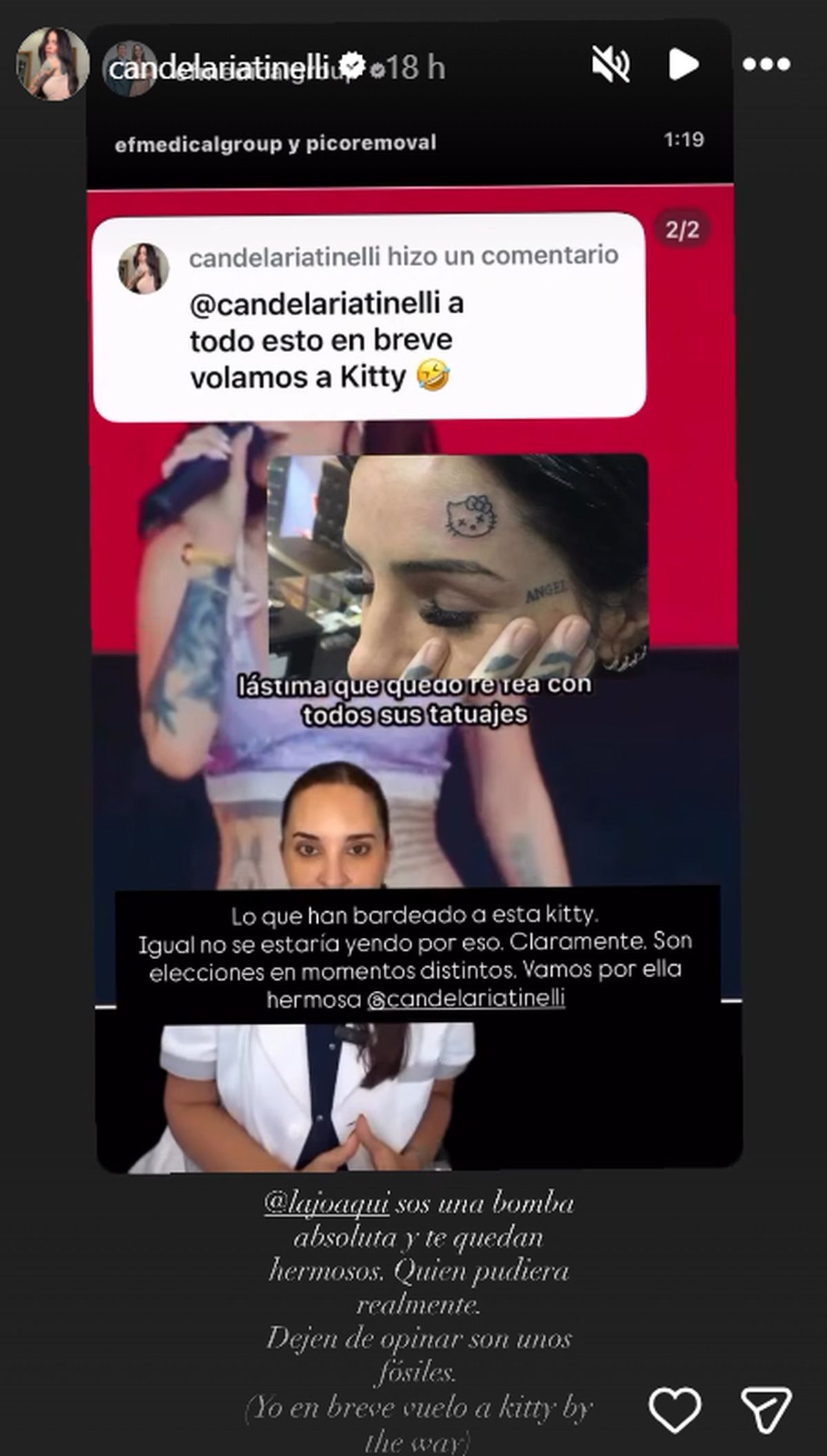 La bronca de La Joaqui por las críticas a su cuerpo y la reacción ...