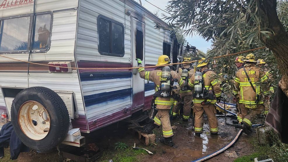 Fire crews respond to trailer fire in Richfield