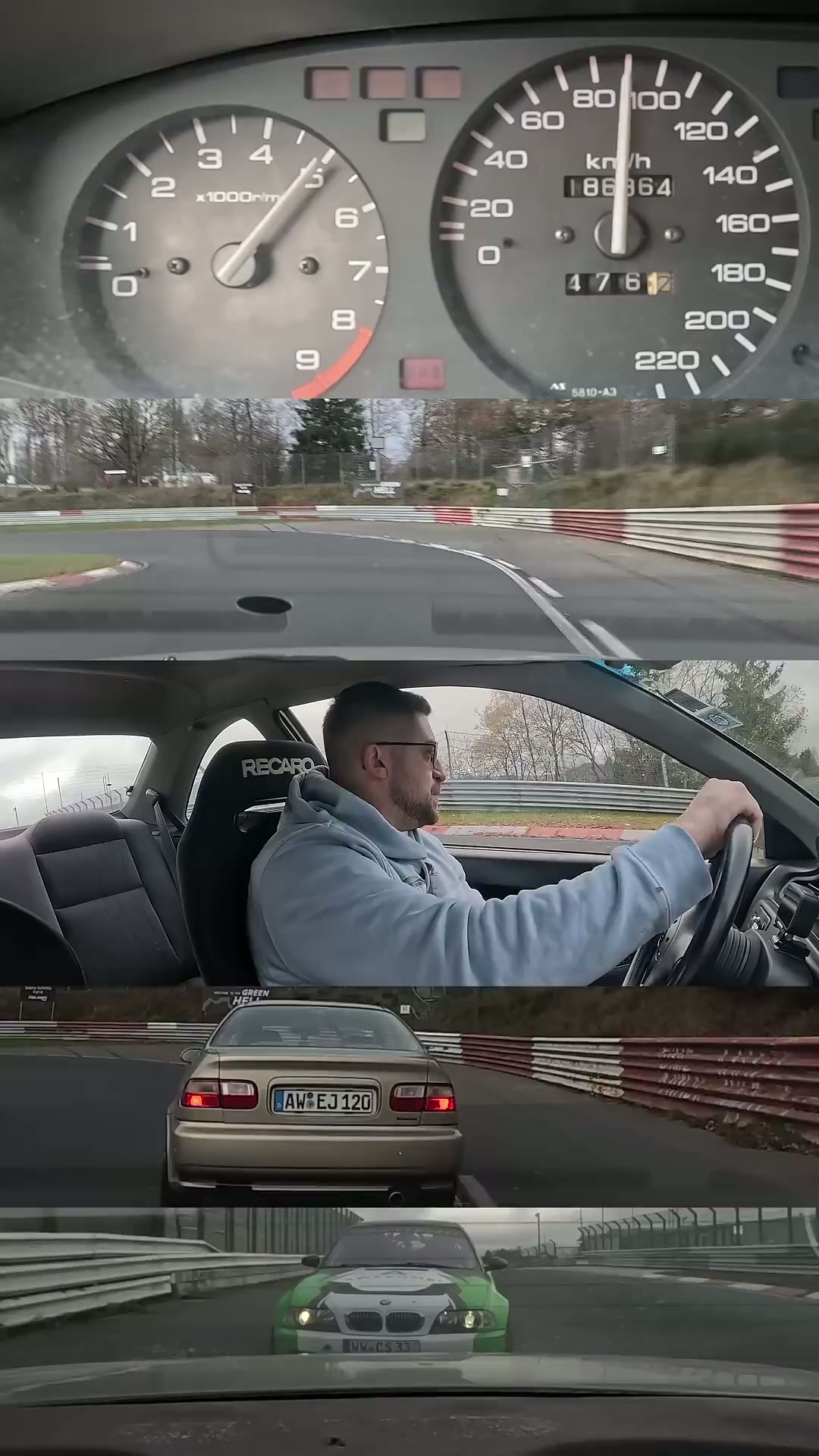 Testing traction limits on a chilly race track