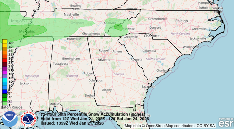 How much snow will North Carolina get? Maps show predicted totals