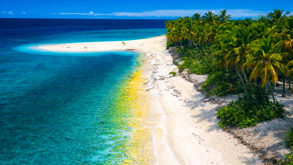Un día tranquilo en una isla remota