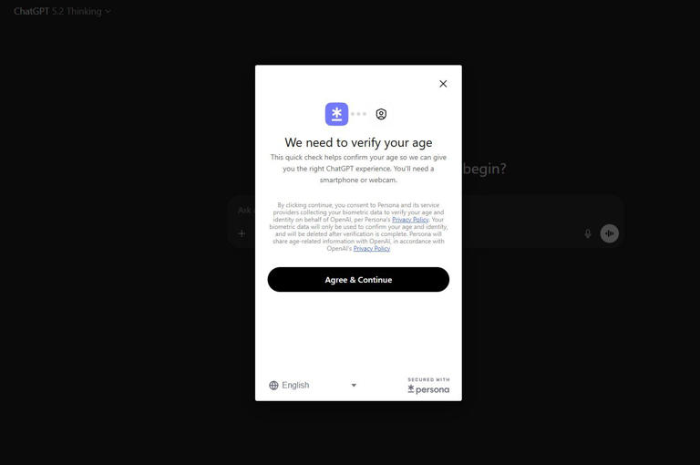 ChatGPT wants to scan your face to guess your age